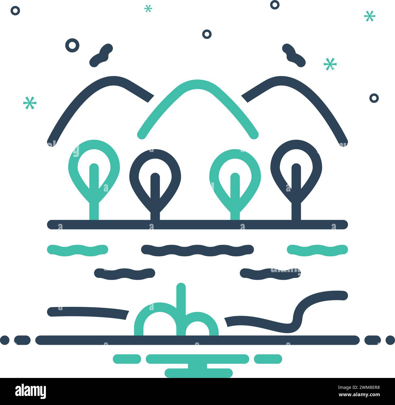 Icon for lakes,loch Stock Vector Image & Art - Alamy
