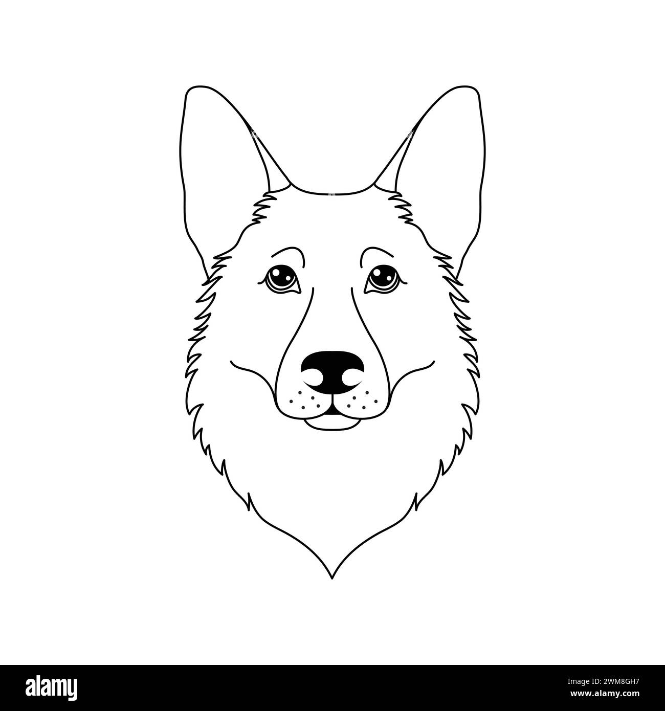 German shepherd dog icon in line art style Stock Vector Image & Art - Alamy German shepherd dog icon in line art style Stock Vector Image & Art - Alamy