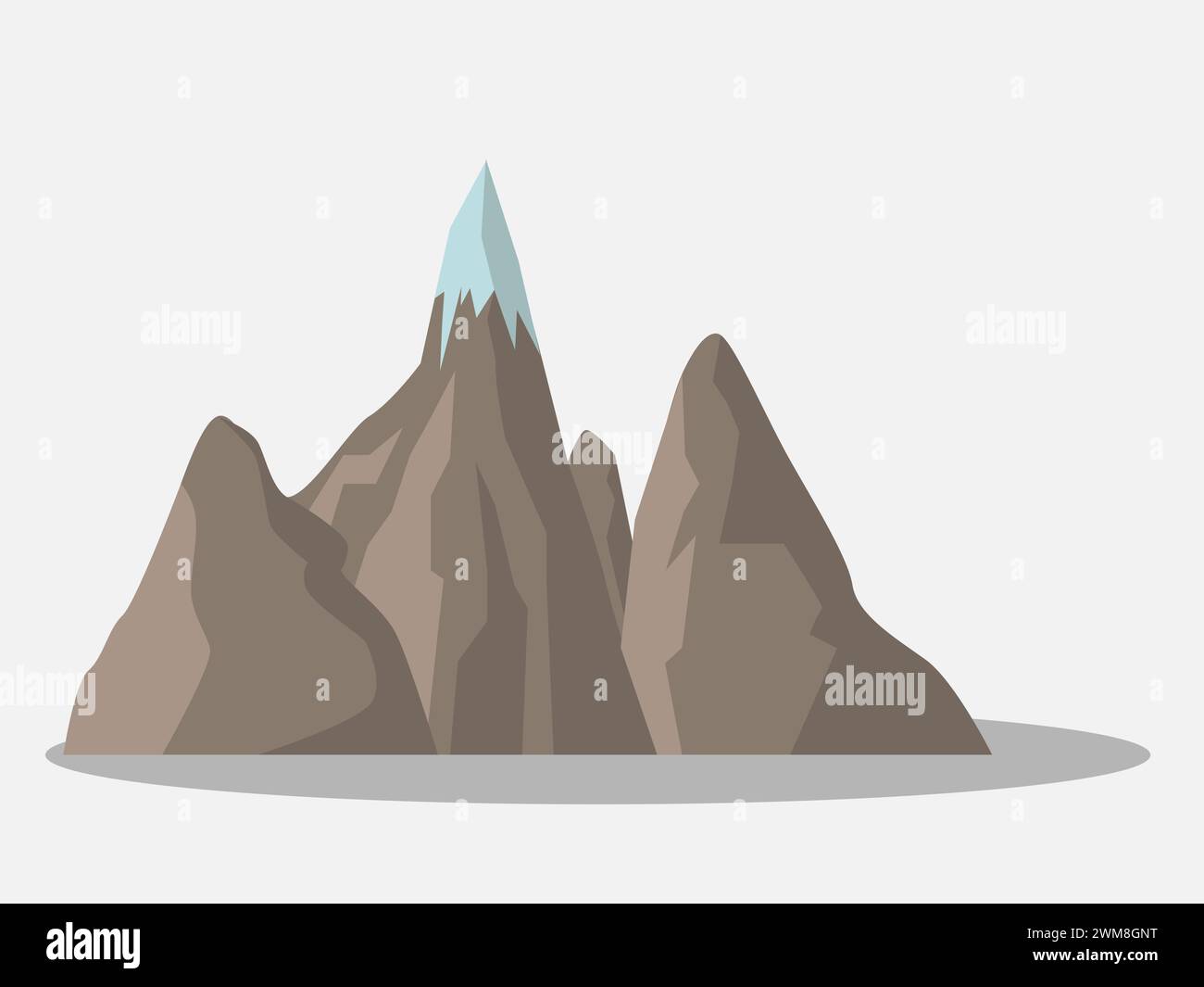 Art illustration background landscape hill design concept seamless cliff nature of mountain ...