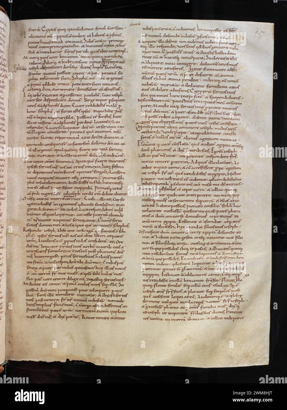 Cod. A 9, f. 15r – Biblia latina (Vulgata Stock Photo - Alamy