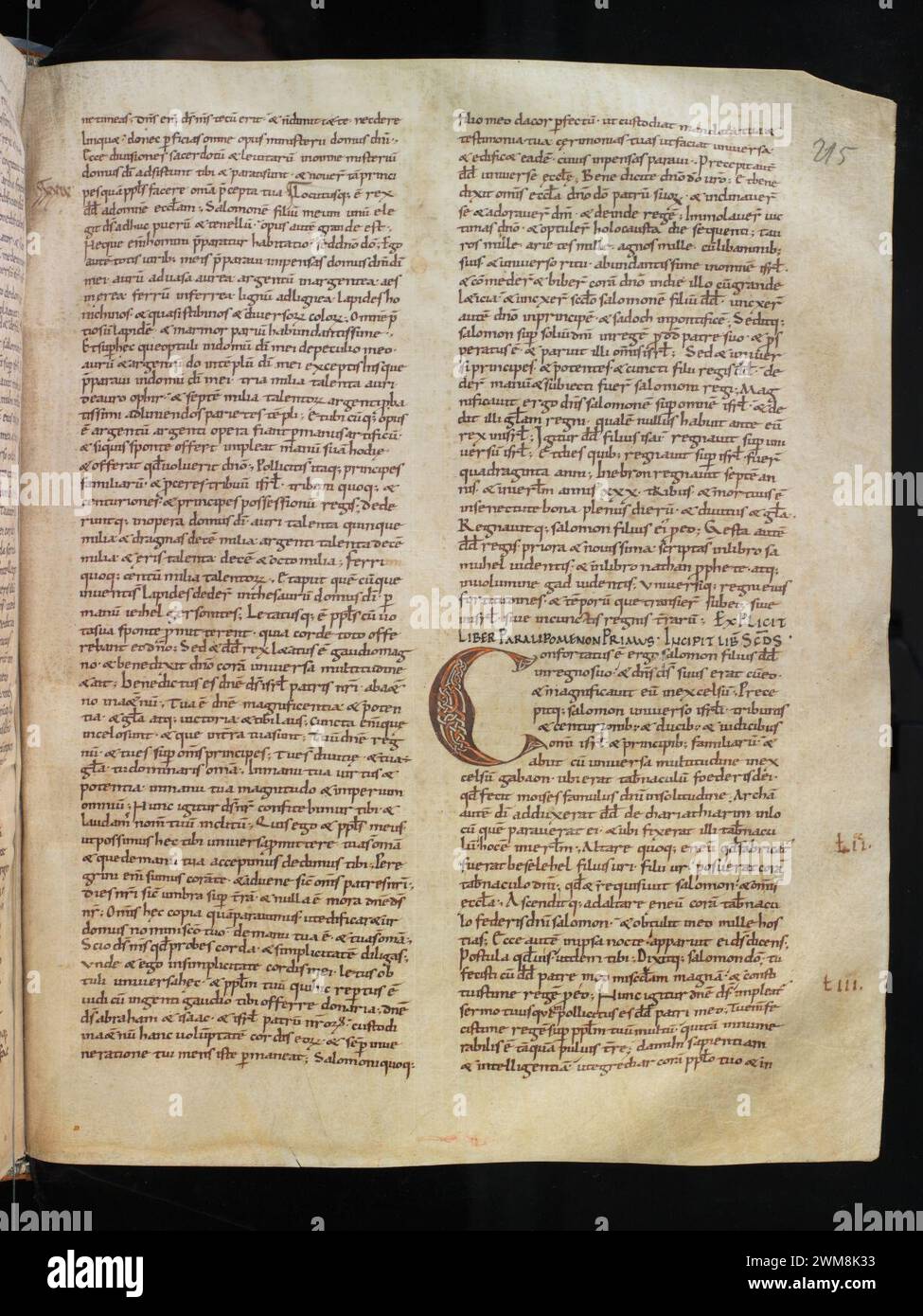 Cod. A 9, f. 215r – Biblia latina (Vulgata Stock Photo - Alamy
