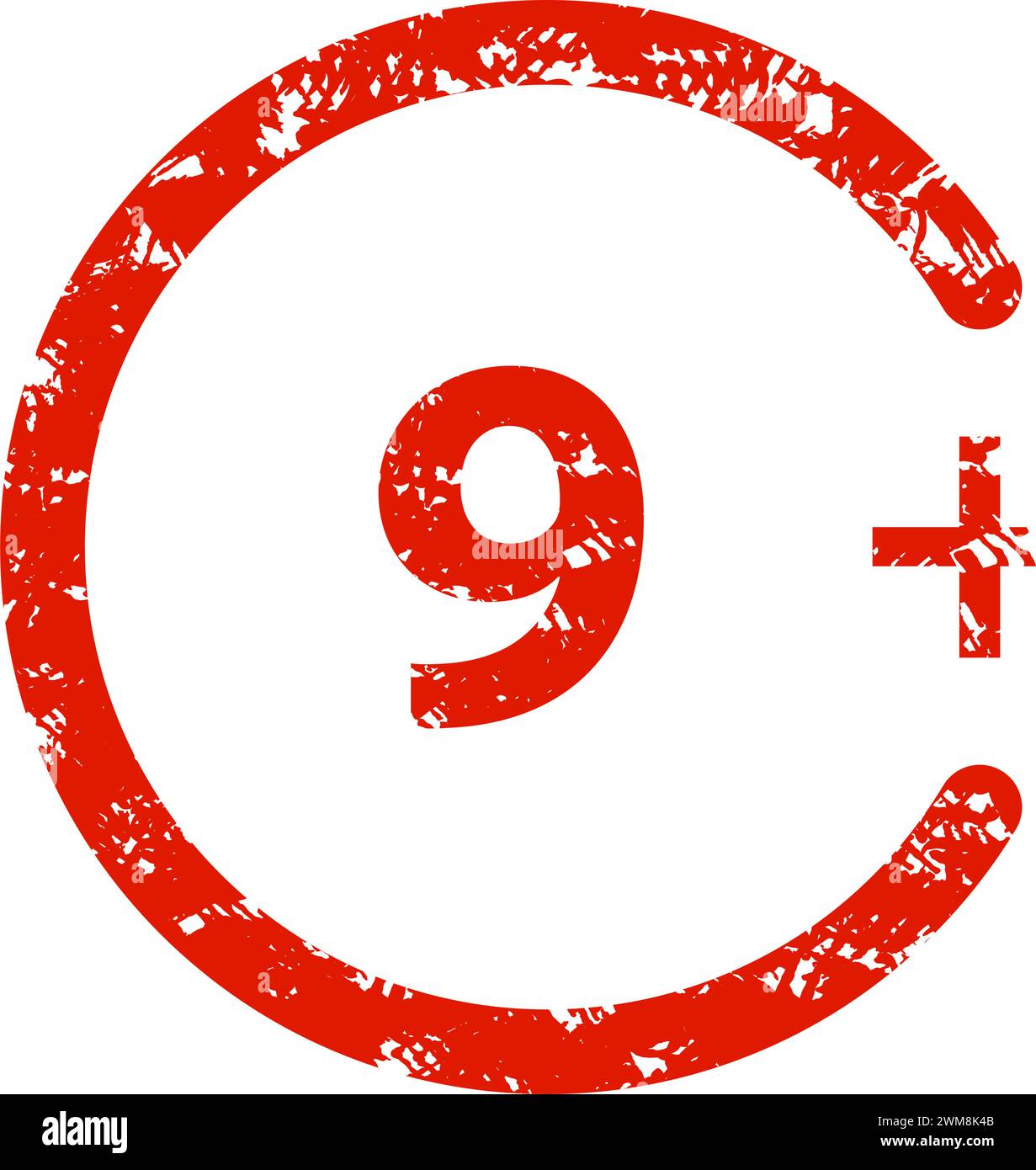 9 age limit for cartoon and movie. Vector of limit ages movie, 9 plus ...