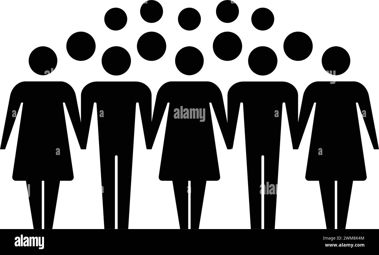 People icon vector male and female, group of persons symbol avatar for ...