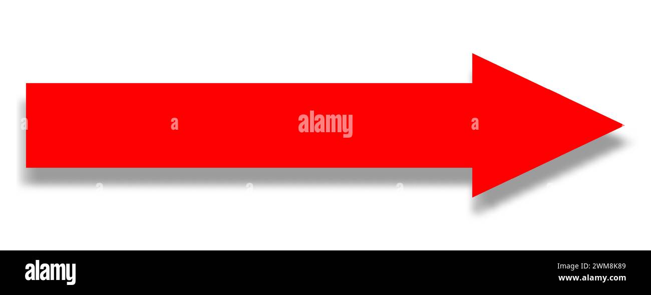 The red icon is a solid long arrow pointing in the direction on a ...