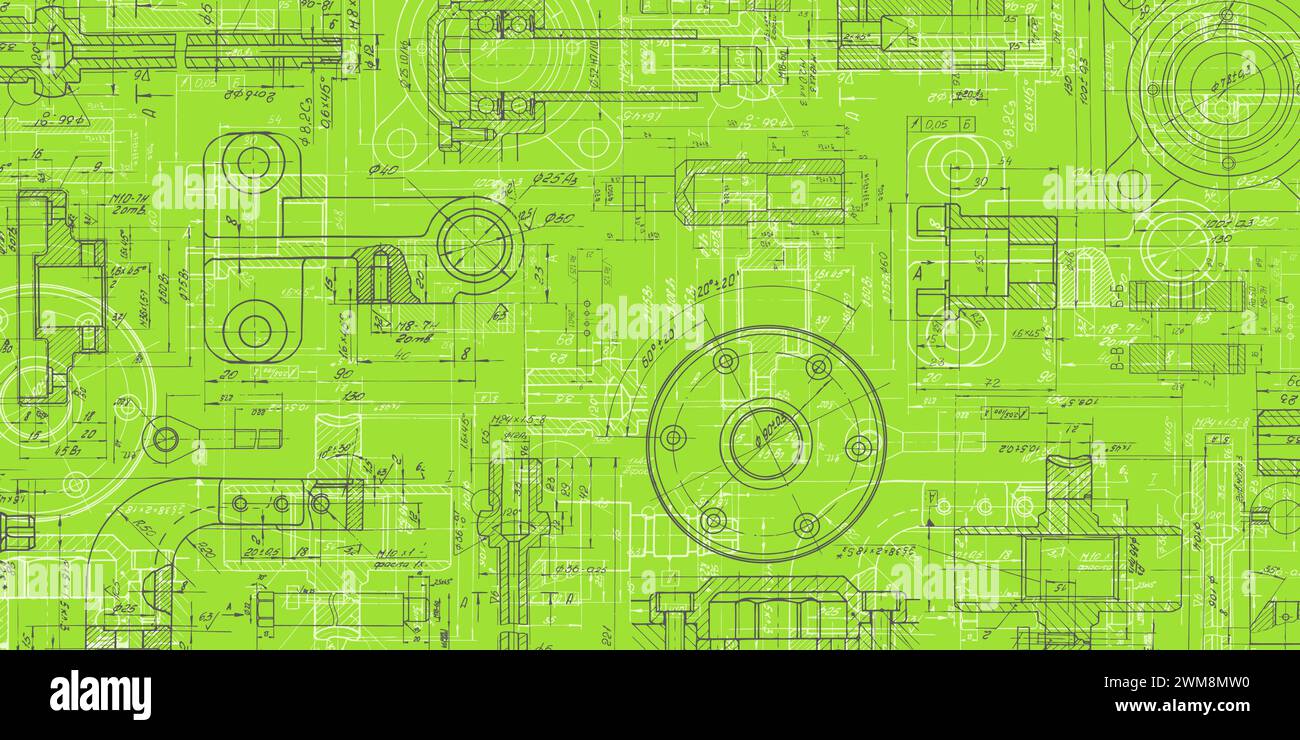 Engineering industrial background.Technical drawing .Technology banner ...