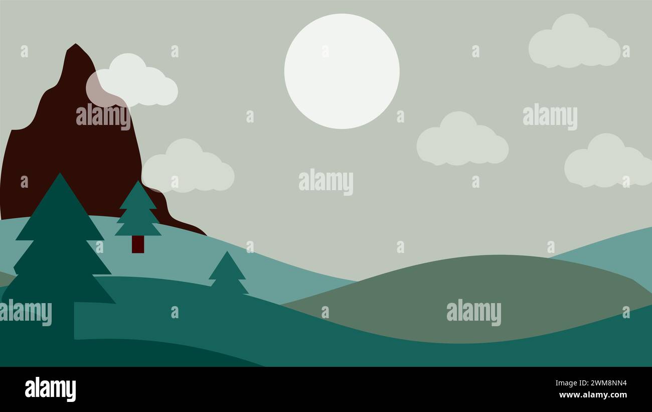 Panoramic valley view Stock Vector Images - Alamy