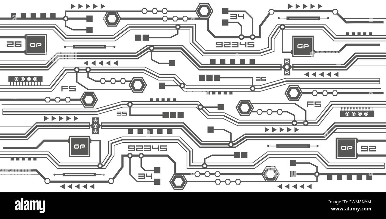 Electrical circuit technical drawing. Engineering industry of the ...