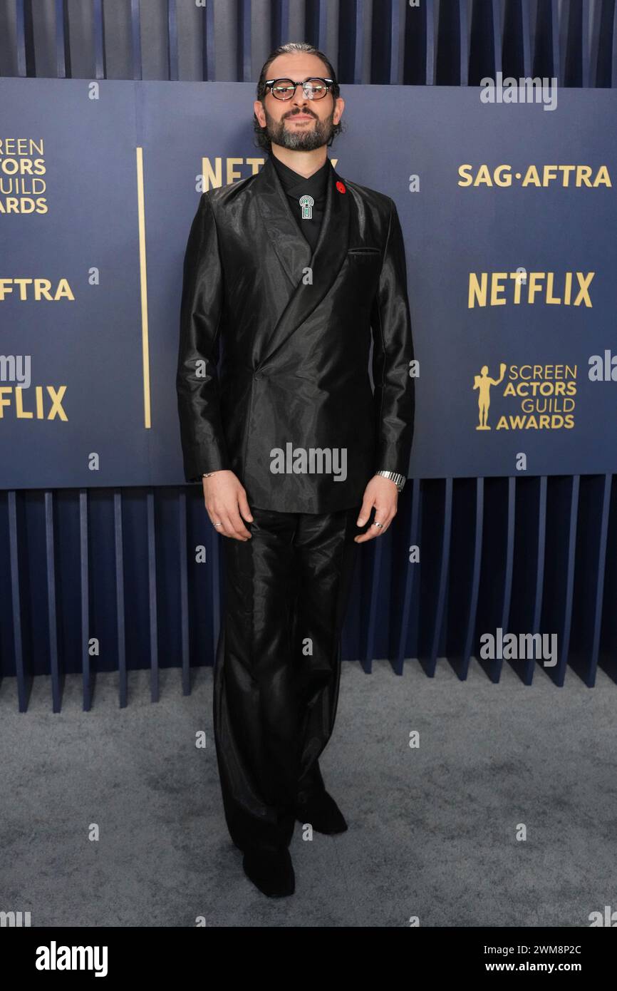 Arian Moayed arrives at the 30th annual Screen Actors Guild Awards on ...