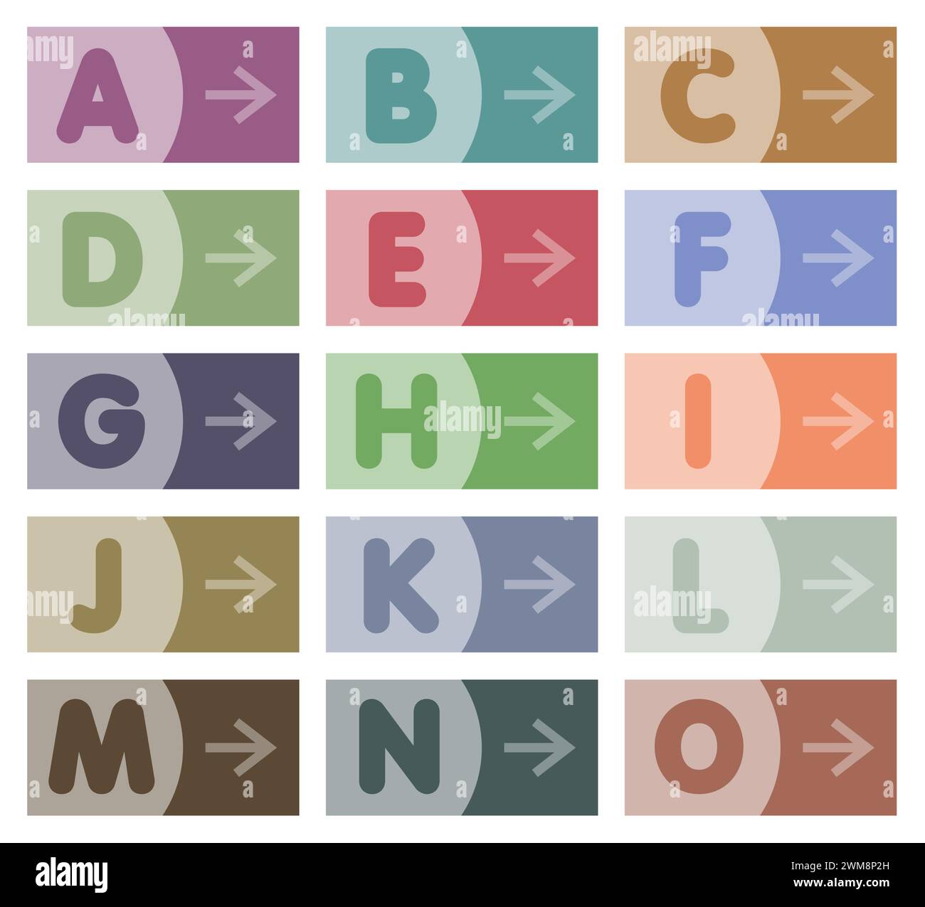 Signage of arrow panels with alphabet letters Stock Vector Image & Art ...