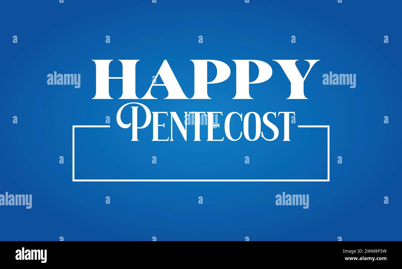 Happy Pentecost Amazing Text And colorful background illustration ...
