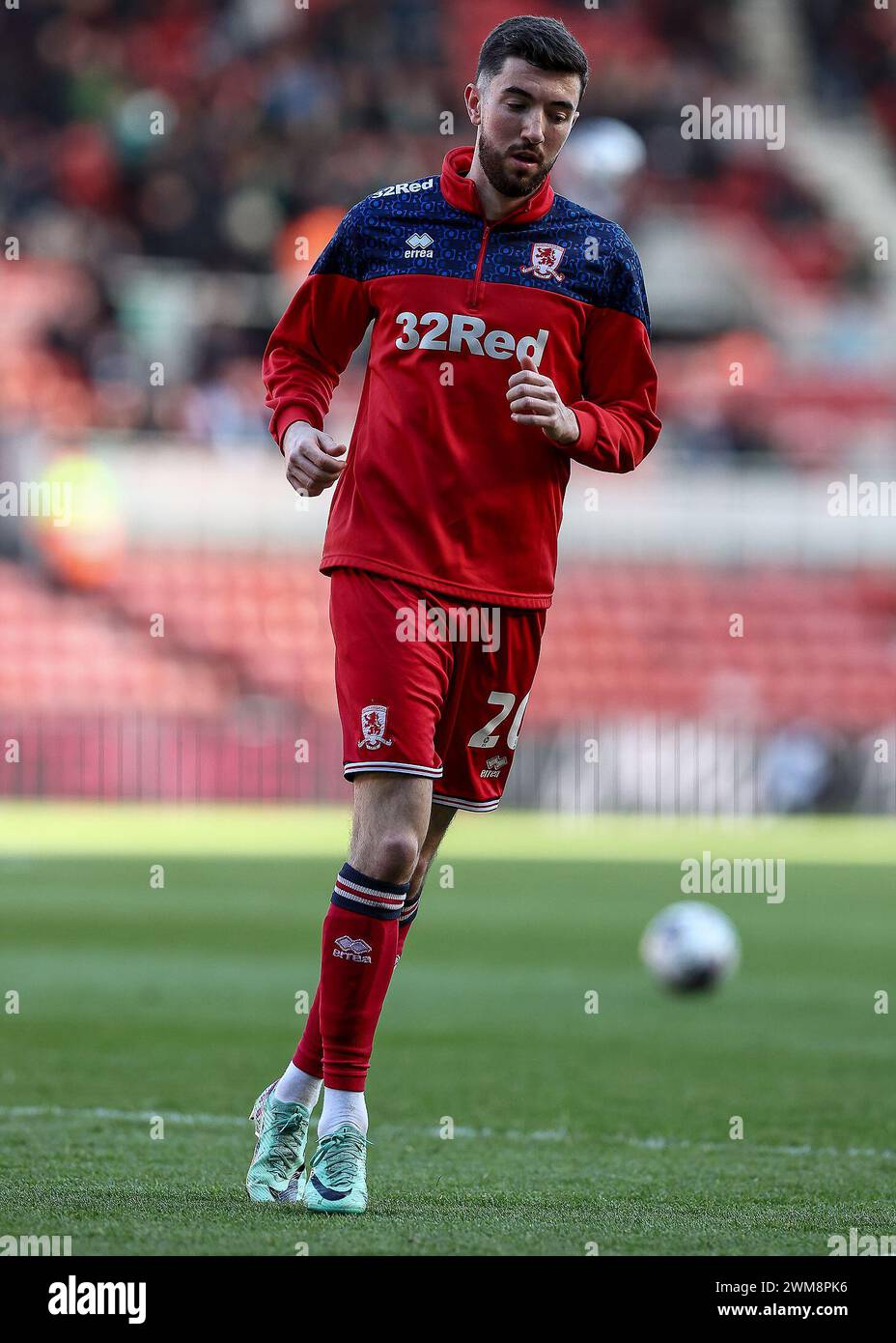 Finn Azaz of Middlesbrough warming up during the Sky Bet Championship ...