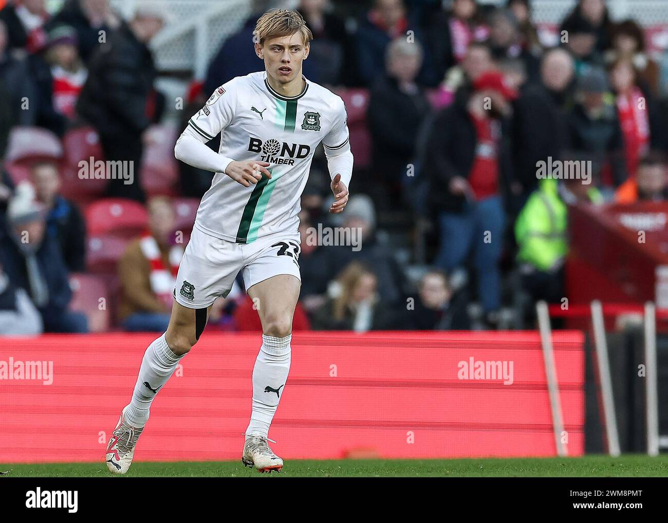 Ben Waine of Plymouth Argyle in action during the Sky Bet Championship ...
