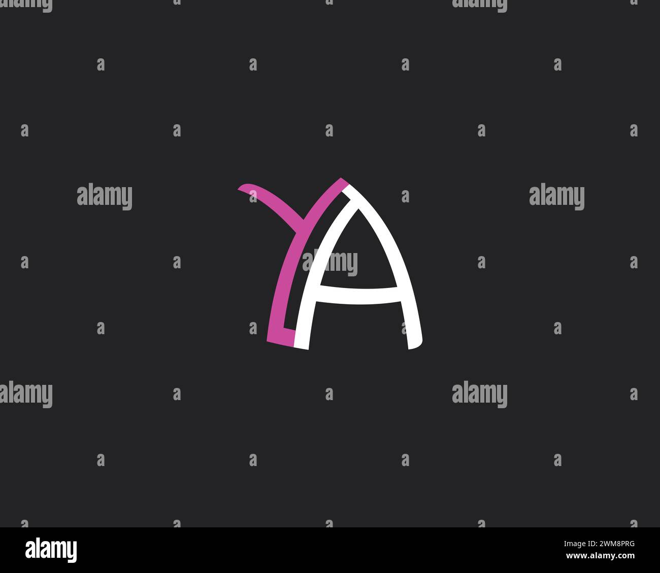 creative letter YA logo design vector template Stock Vector Image & Art ...