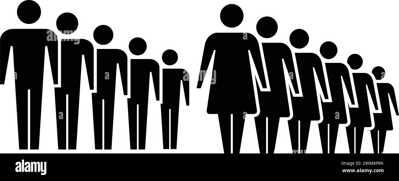 People icon vector male and female, group of persons symbol avatar for ...