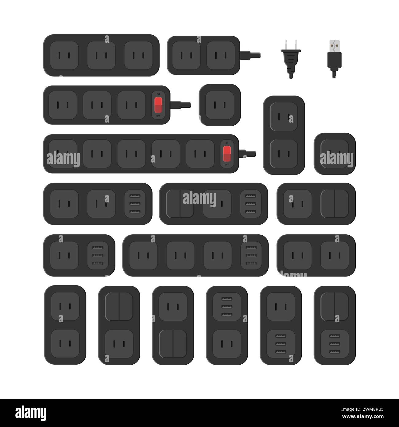 Strip light home Stock Vector Images - Alamy