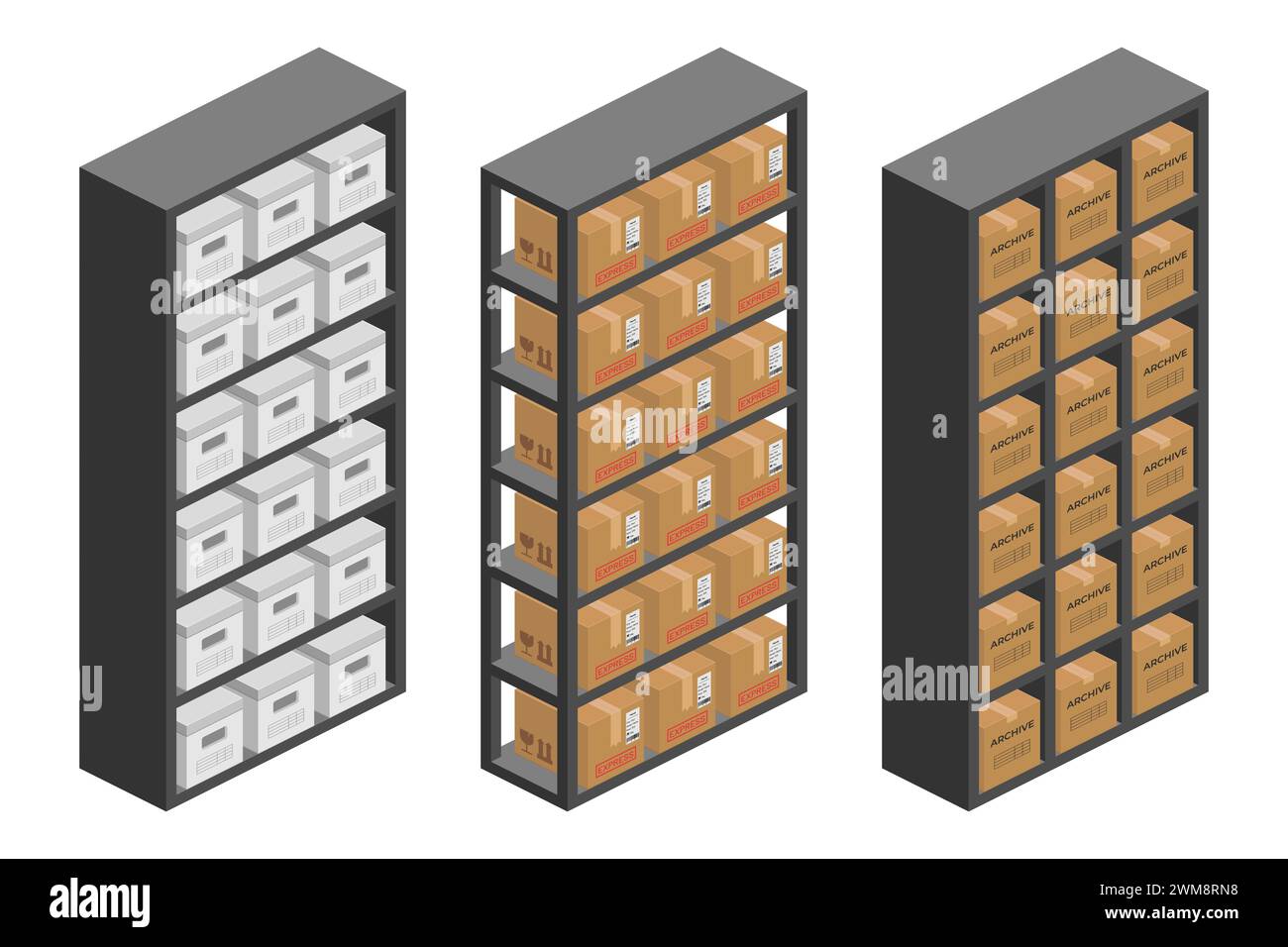 Worker loading boxes icon vector vectors Stock Vector Images - Alamy