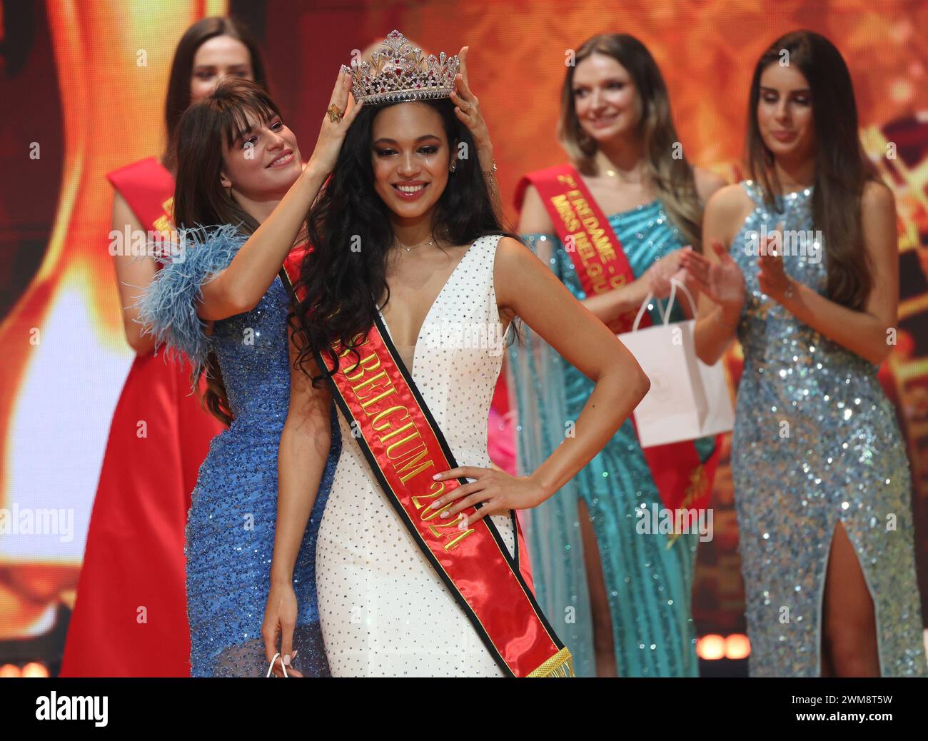 Miss, Belgium. , . Kenza Ameloot pictured during the Miss Belgium 2024 ...