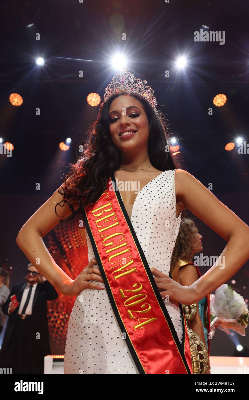 Miss, Belgium. , . beauty contest, at the Proximus Theater in ...
