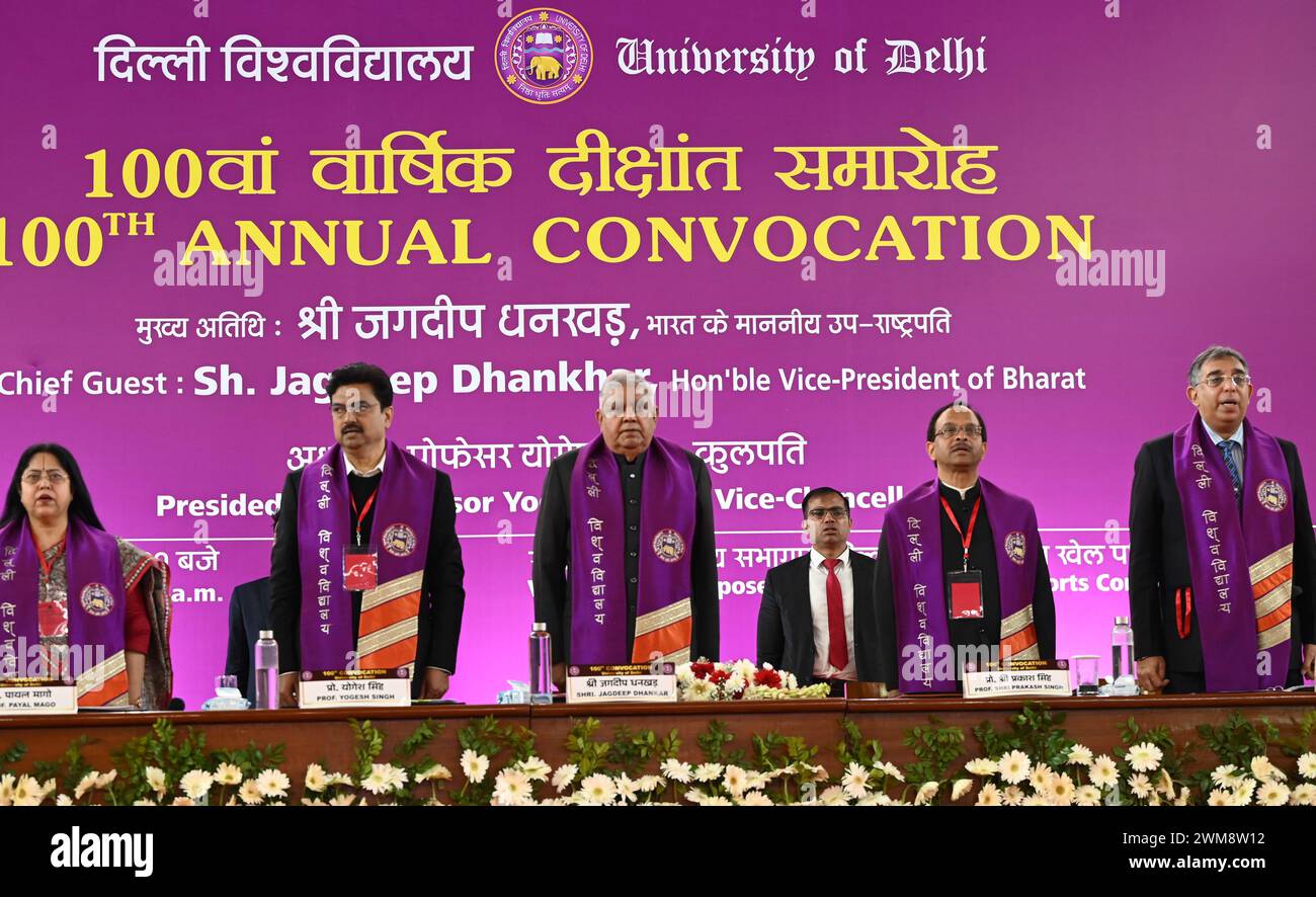 NEW DELHI, INDIA -FEBRUARY 24: Vice President Jagdeep Dhankhar with ...