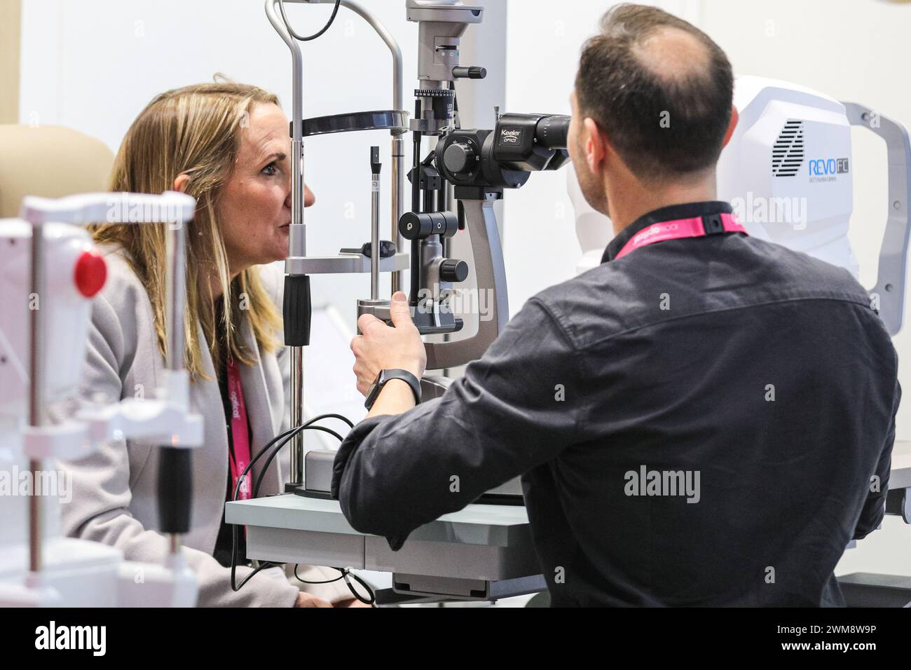 London, UK. 24th Feb, 2024. Optical instrument manufacturers carry out ...
