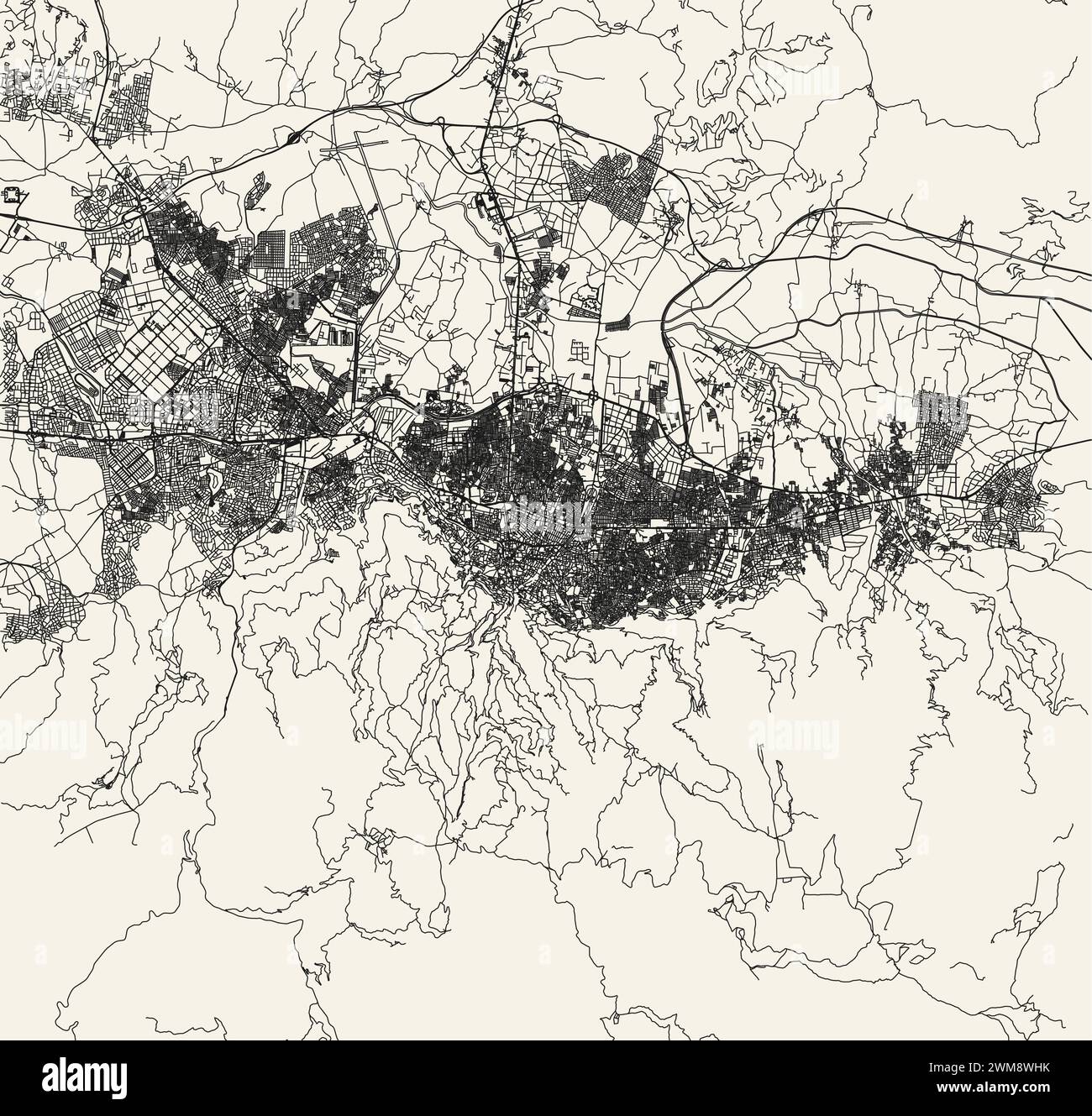 City road map of Bursa, Turkey Stock Vector Image & Art - Alamy