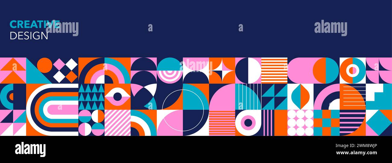 Colorful Abstract Geometric Background Modern Colorful Concept Design