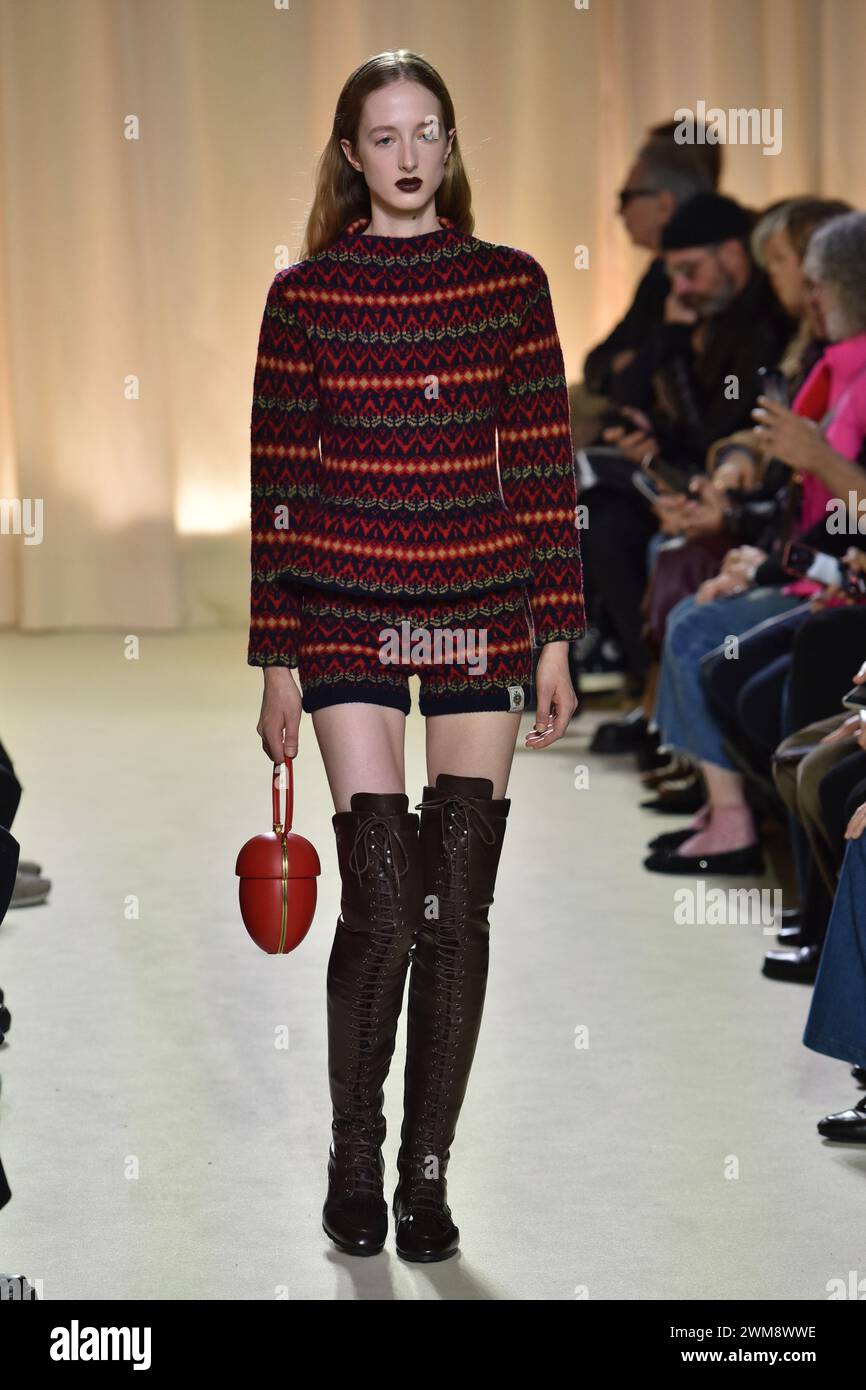 Milan, Italy. 24th Feb, 2024. Bally fashion show catwalk at Milan ...