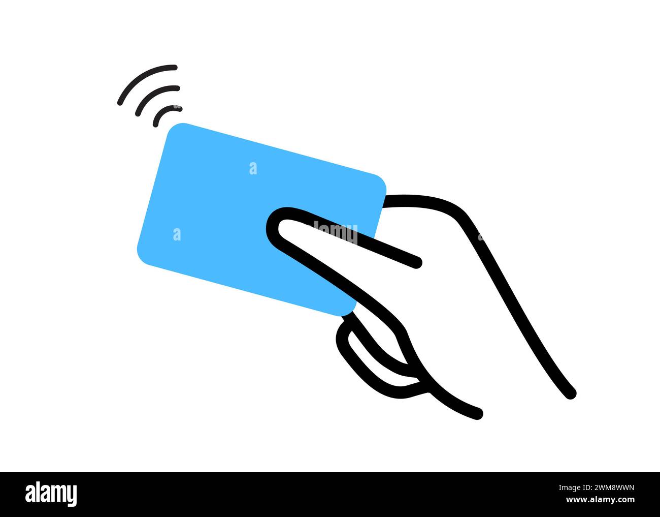 Contactless NFC wireless pay sign logo. Credit card nfc payment vector ...