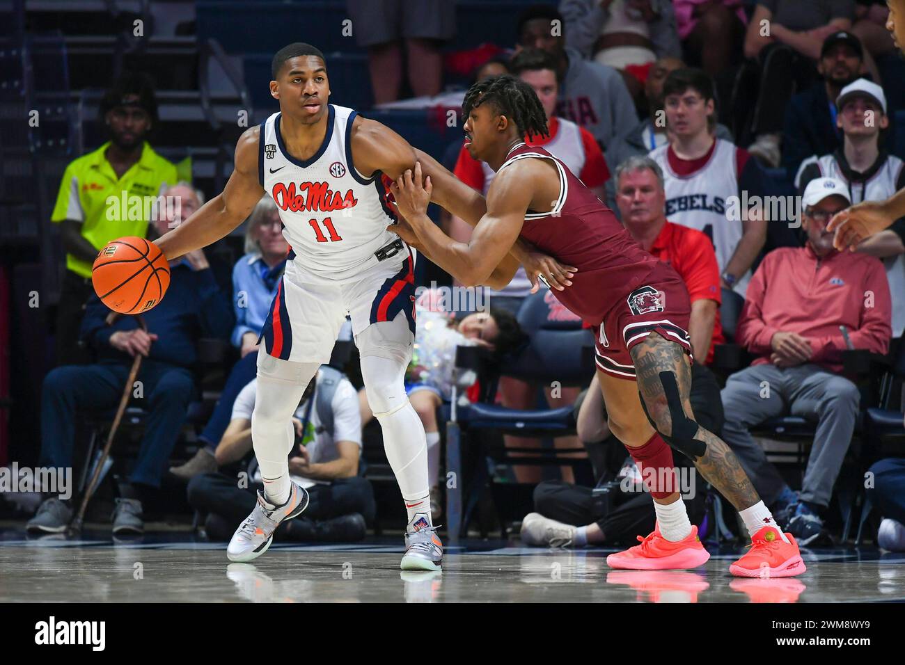Oxford, USA. 24th Feb, 2024. February 24, 2024: Ole Miss guard Matthew ...