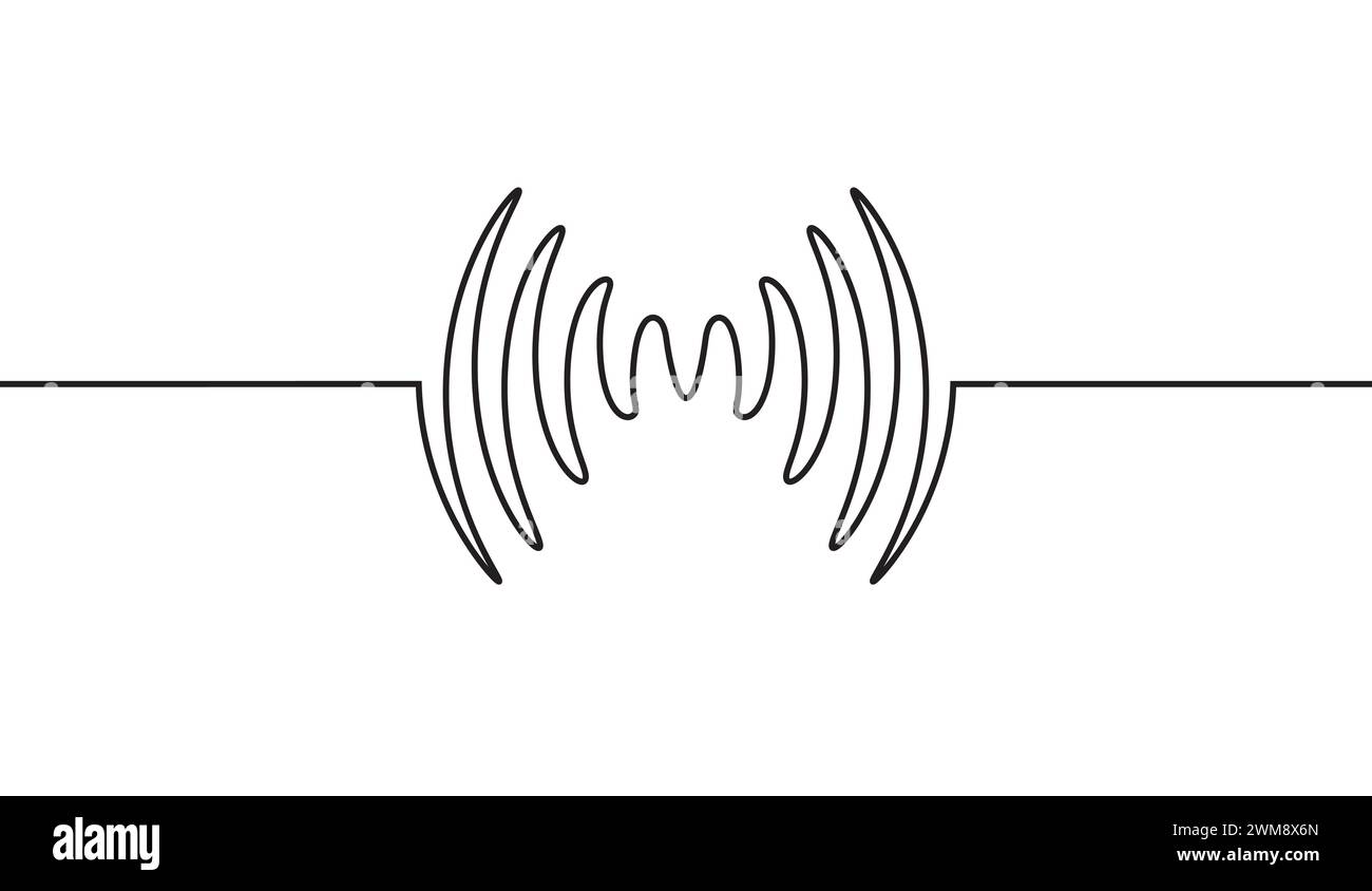 Audio sound wave music waveform. Pulse audio record design signal line ...