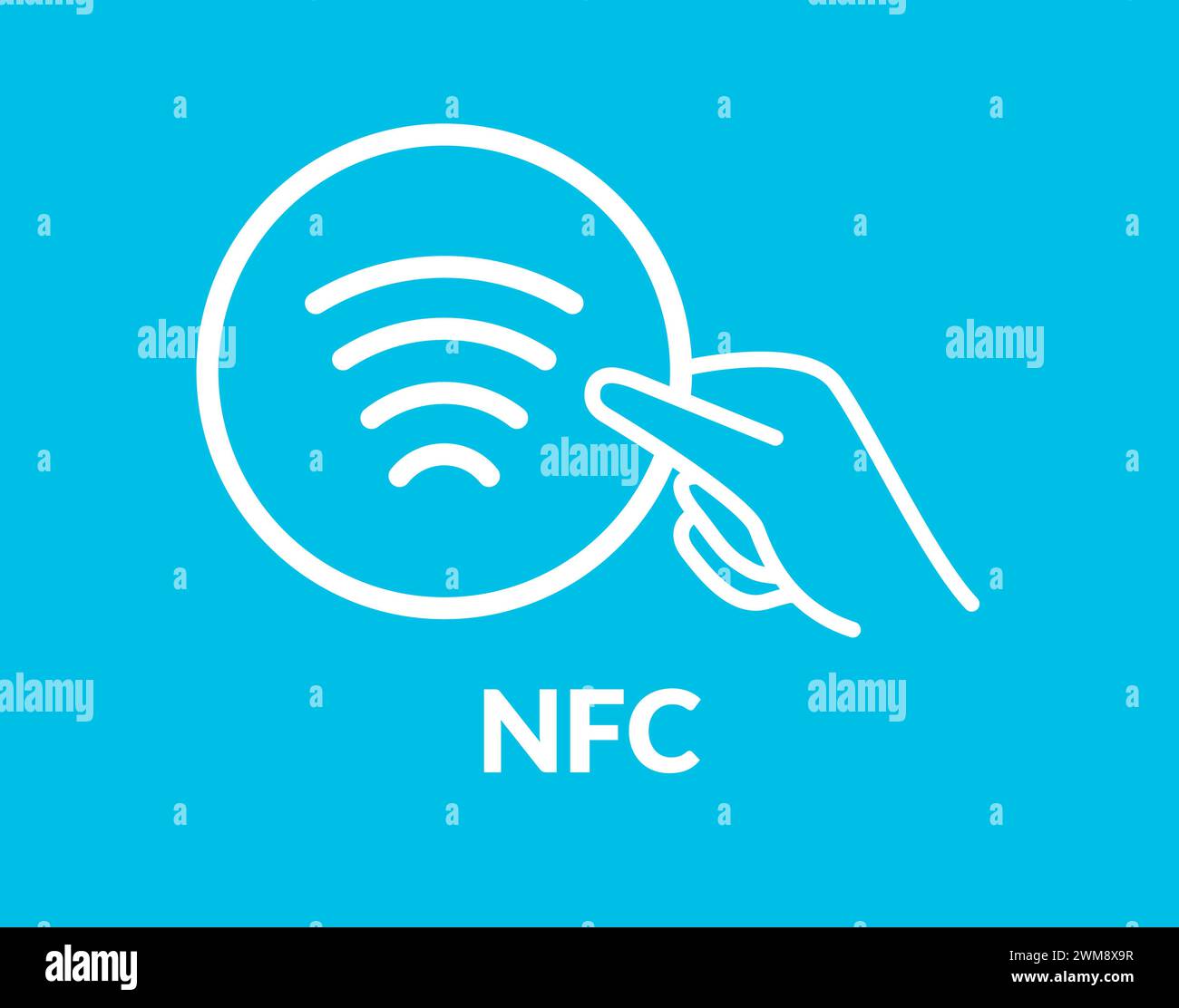 Contactless NFC wireless pay sign logo. Credit card nfc payment vector concept Stock Vector ...