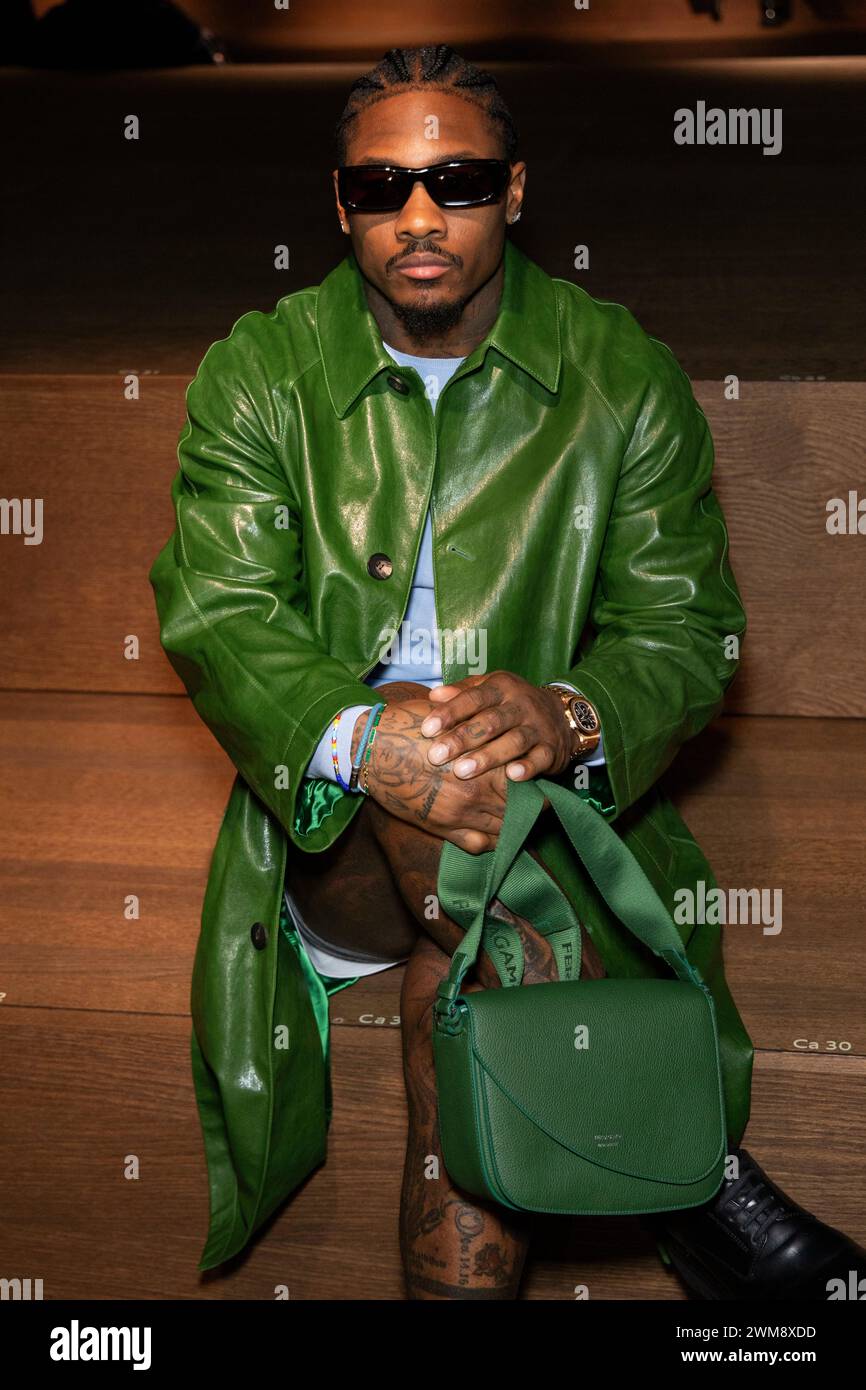 Milan, Italien. 24th Feb, 2024. Stefon Diggs attends FERRAGAMO Fall ...