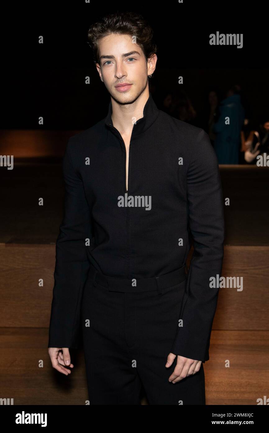 Milan, Italien. 24th Feb, 2024. Manu Rios attends FERRAGAMO Fall/Winter ...