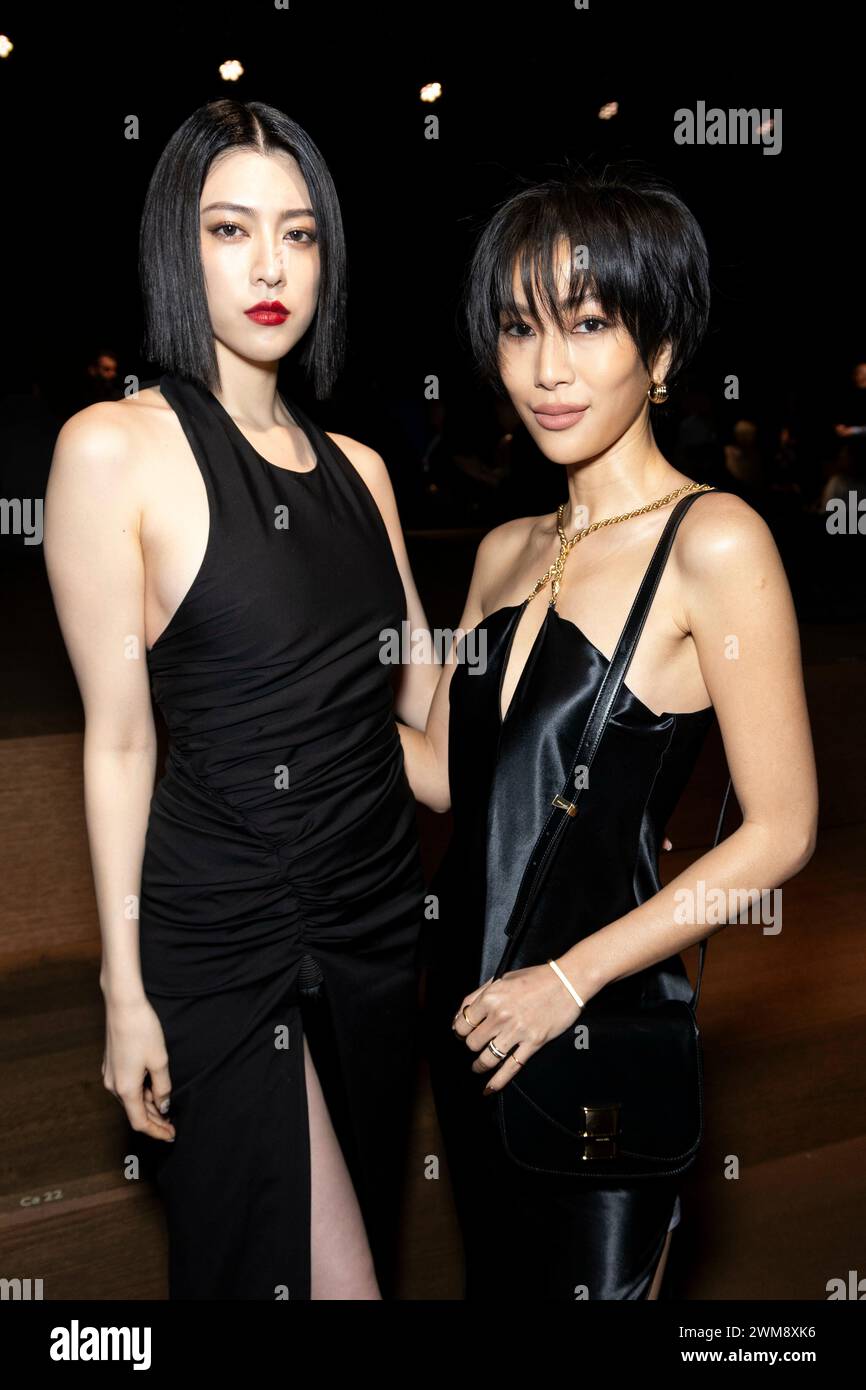 Milan, Italien. 24th Feb, 2024. Ayaka Miyoshi and Molly Chiang attend ...