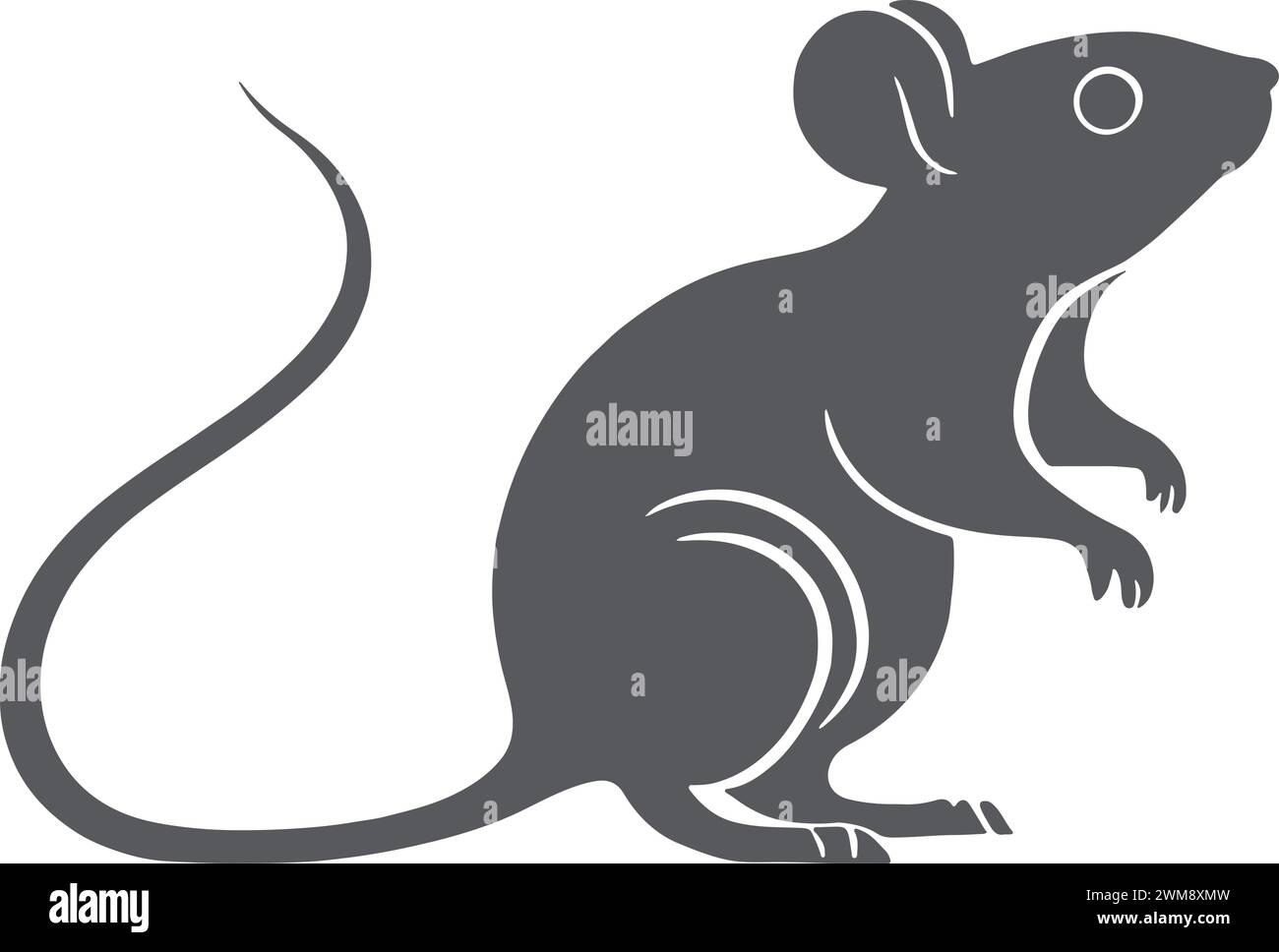 Bring elegance to your designs with our Mouse Illustration Silhouette ...