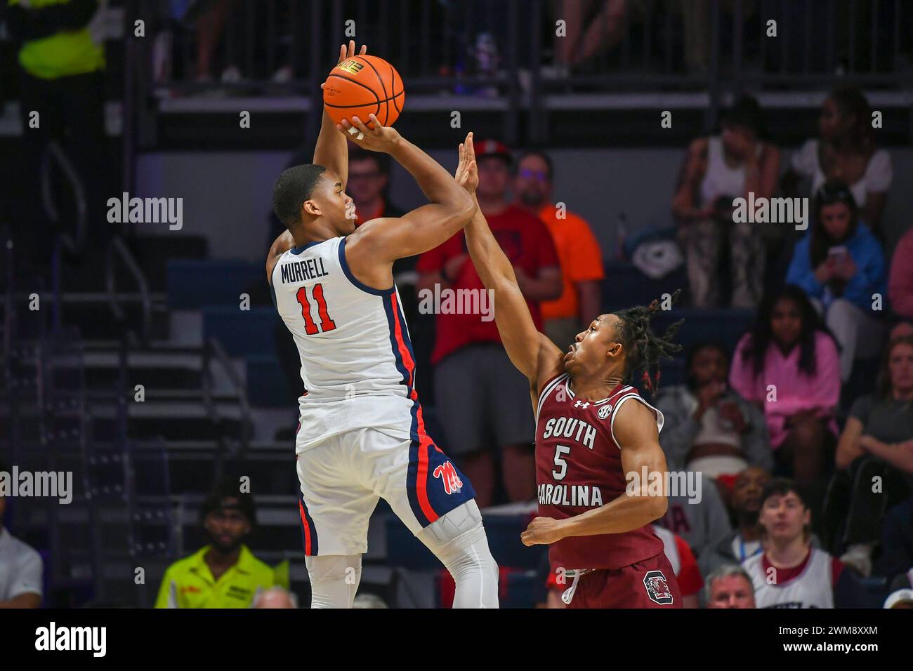 Oxford, MS, USA. 24th Feb, 2024. Ole Miss guard Matthew Murrell (11 ...