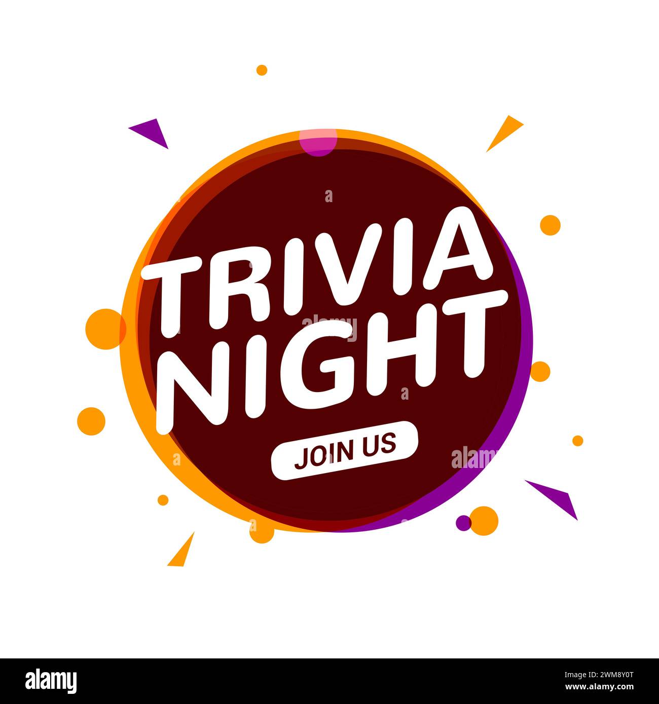 Trivia night icon speech bubble sign. Play brain game fun learn Stock ...