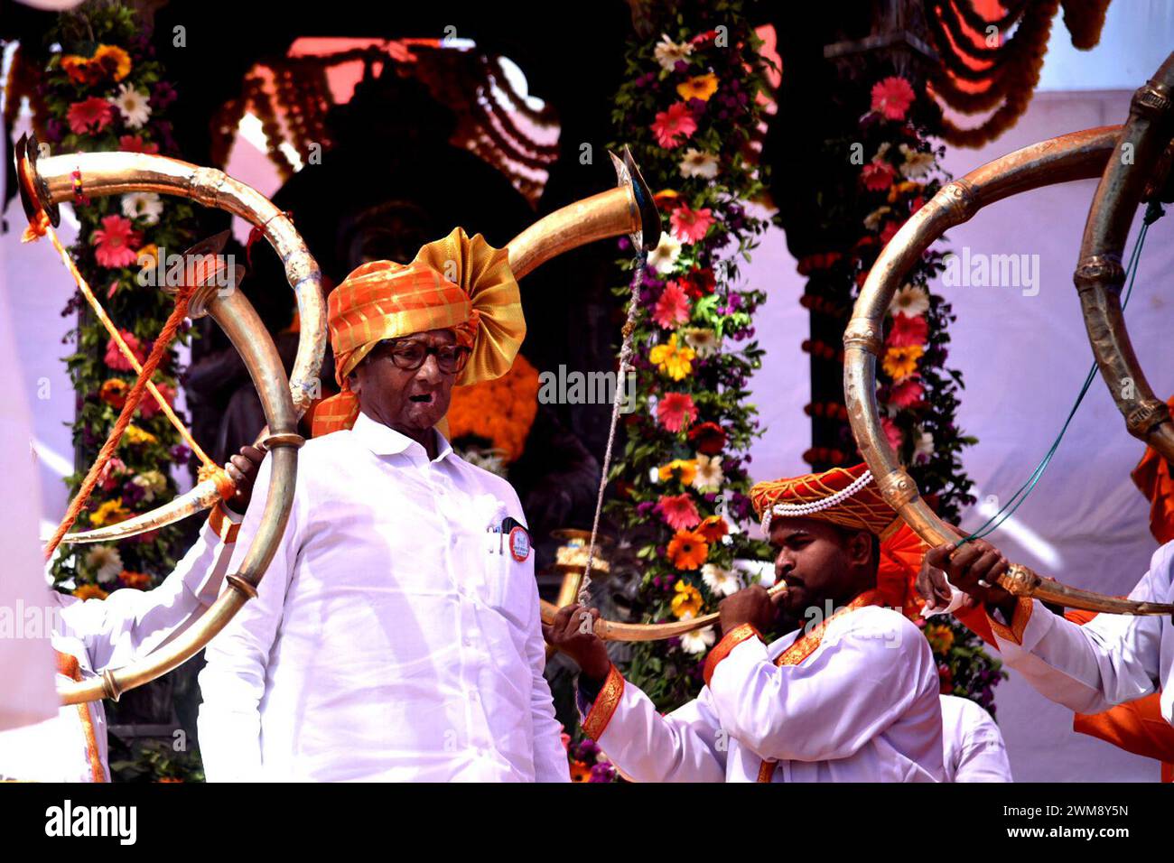 NAVI MUMBAI, INDIA -FEBRUARY 24: Nationalist Congress Party chief ...