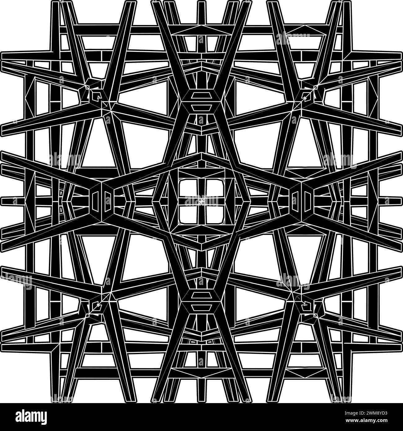 Abstract Construction Structure Vector A Vector Illustration Of Architectural Construction