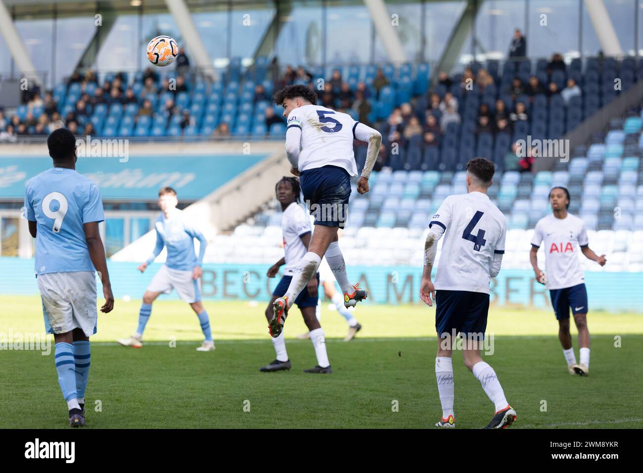 Manchester on Saturday 24th February 2024. Archie Chaplin of Tottenham ...