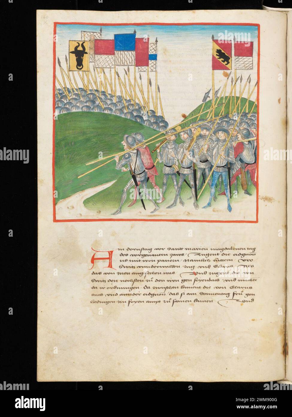 Mss.h.h.I.2, p. 160 – Diebold Schilling, Amtliche Berner Chronik, vol 2 ...