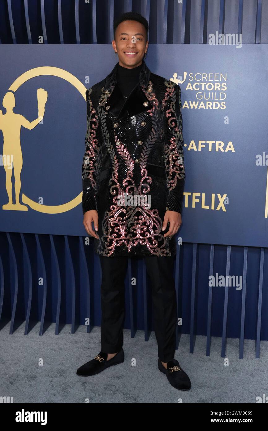 Asante Madrigal arrives at the 30th annual Screen Actors Guild Awards ...