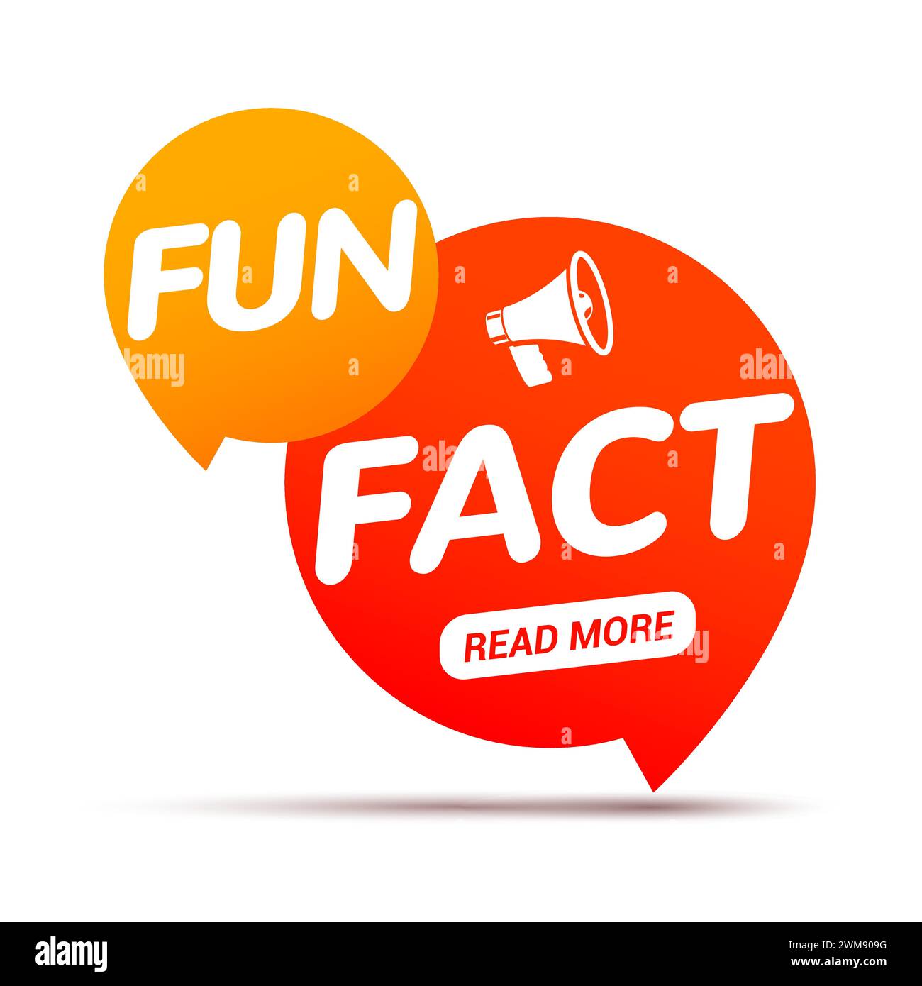 Fun fact typography bubble. Did you know knowledge design text message ...