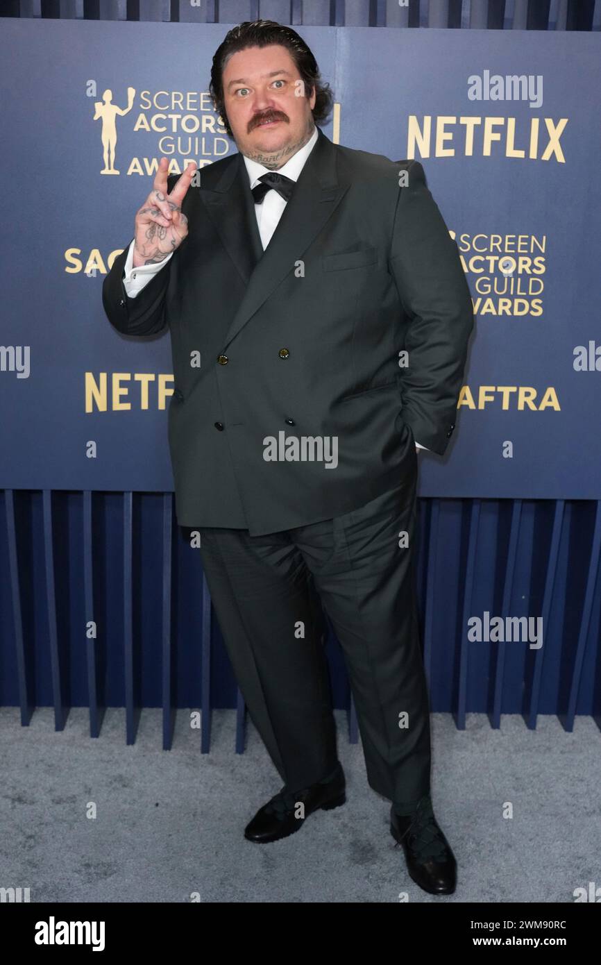 Matty Matheson arrives at the 30th annual Screen Actors Guild Awards on ...