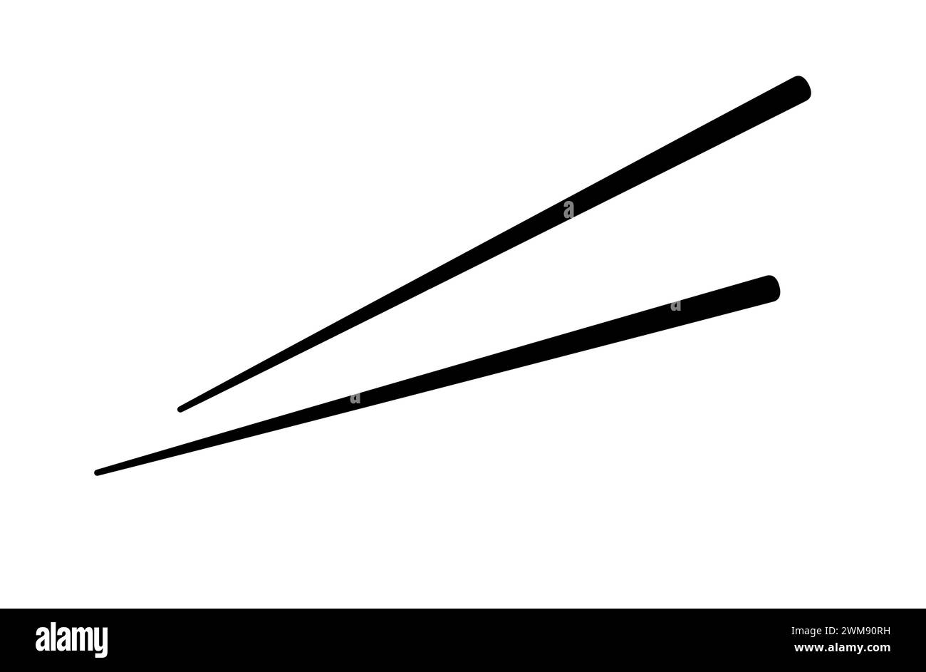 Chopstick vector chinese sushi isolated black white japanese chop food ...