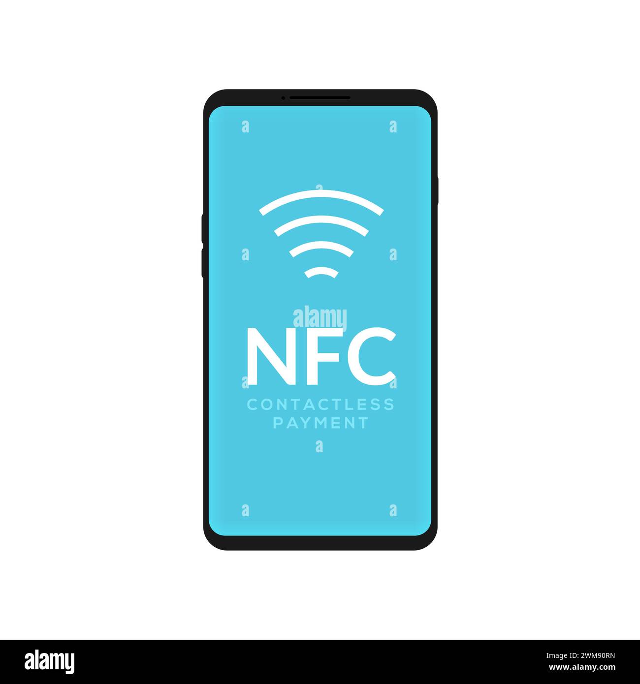 Contactless NFC wireless pay mobile sign logo. Credit card nfc payment vector concept Stock ...