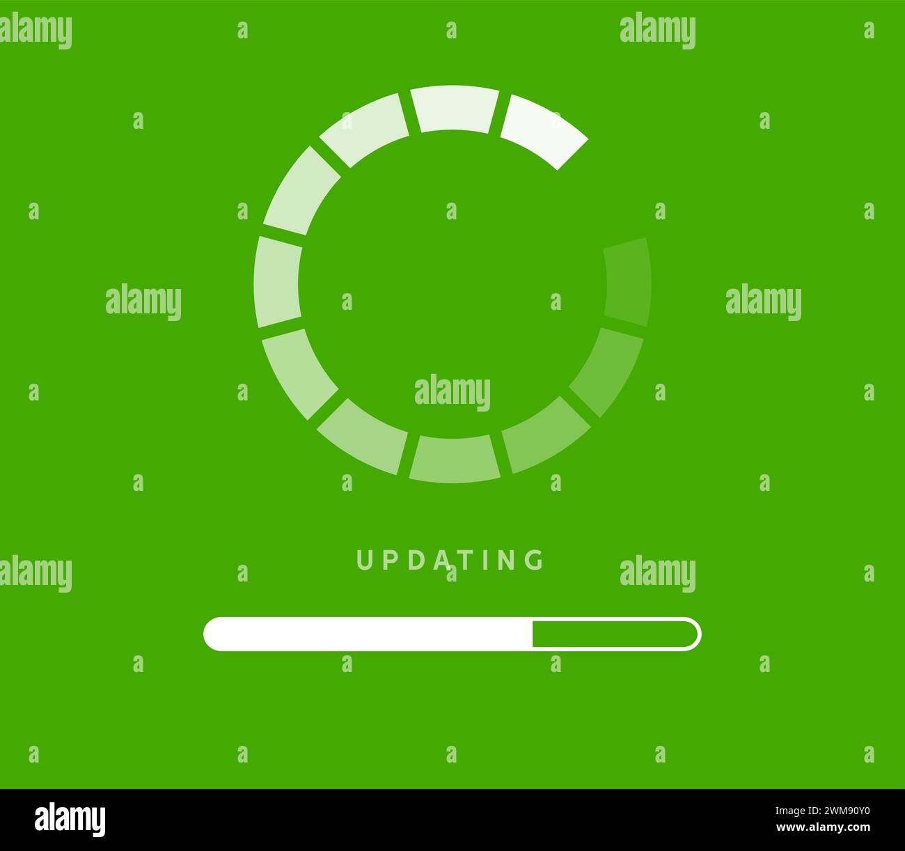 System Software Update Or Upgrade Application Loading Process Symbol Web Screen Vector