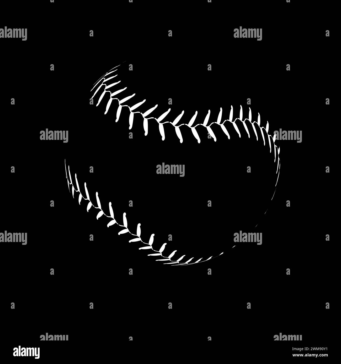 Baseball lace ball illustration isolated symbol. Vector baseball ...