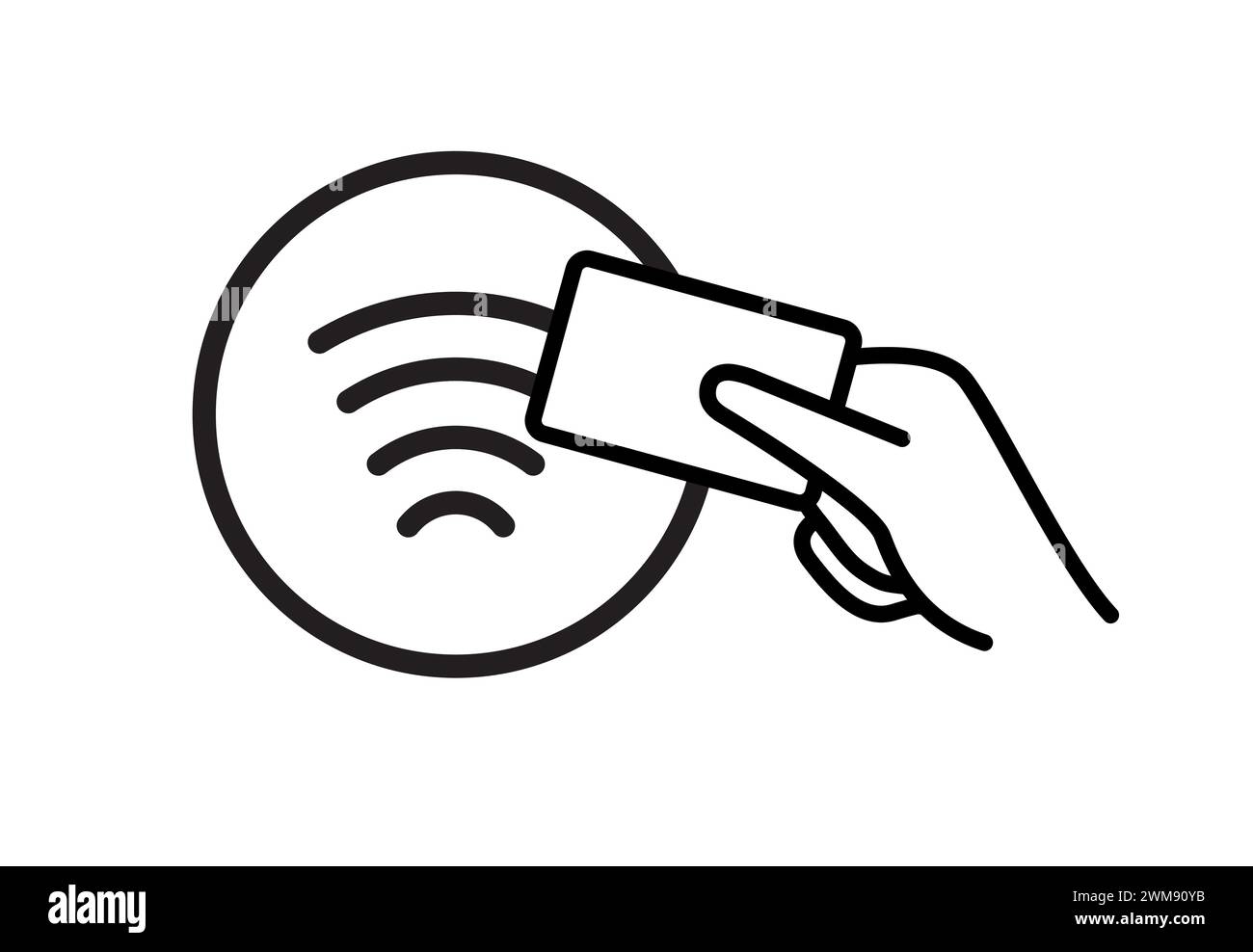 Contactless NFC wireless pay sign logo. Credit card nfc payment vector ...