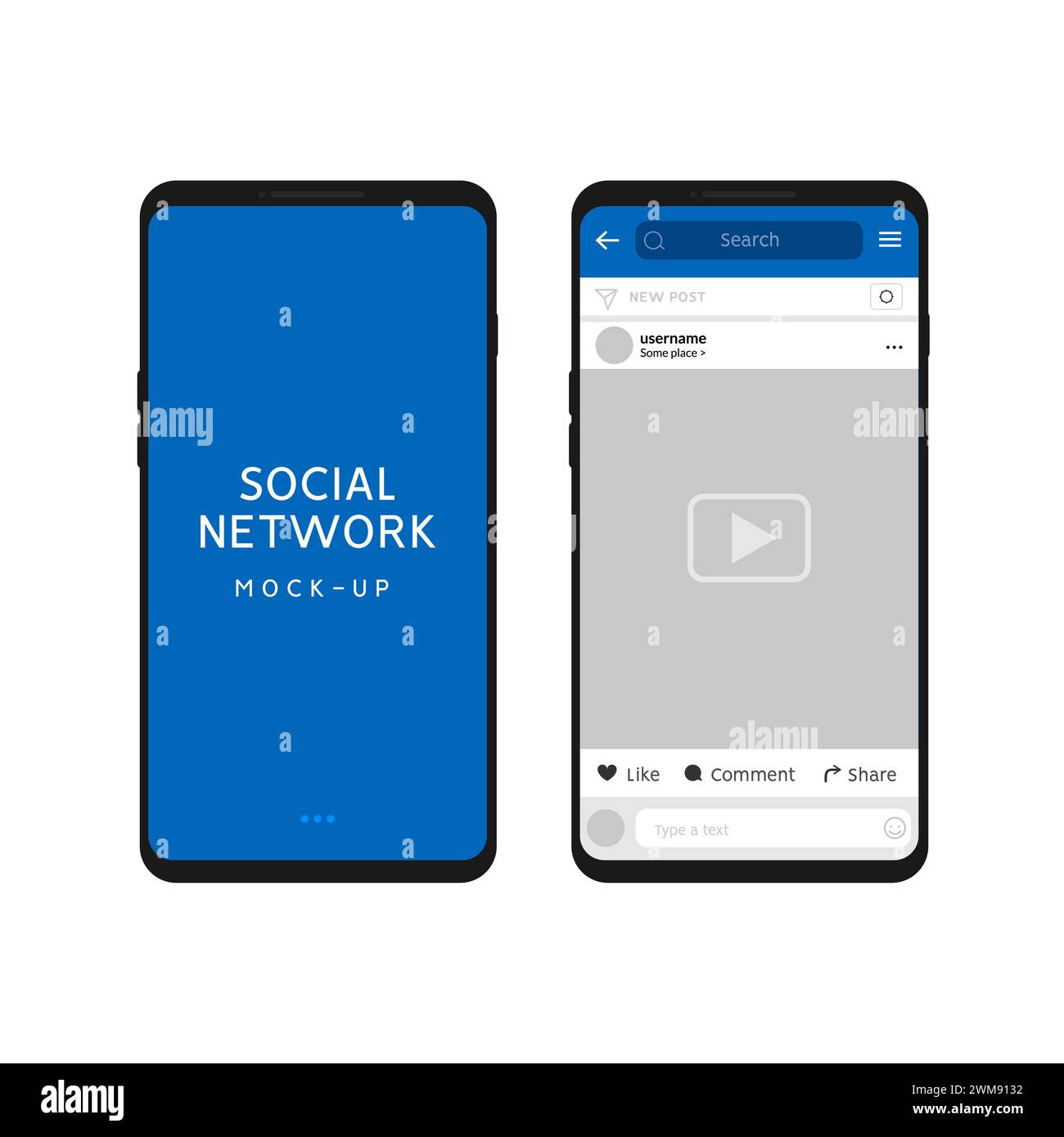 White photo frame social Cut Out Stock Images & Pictures - Alamy